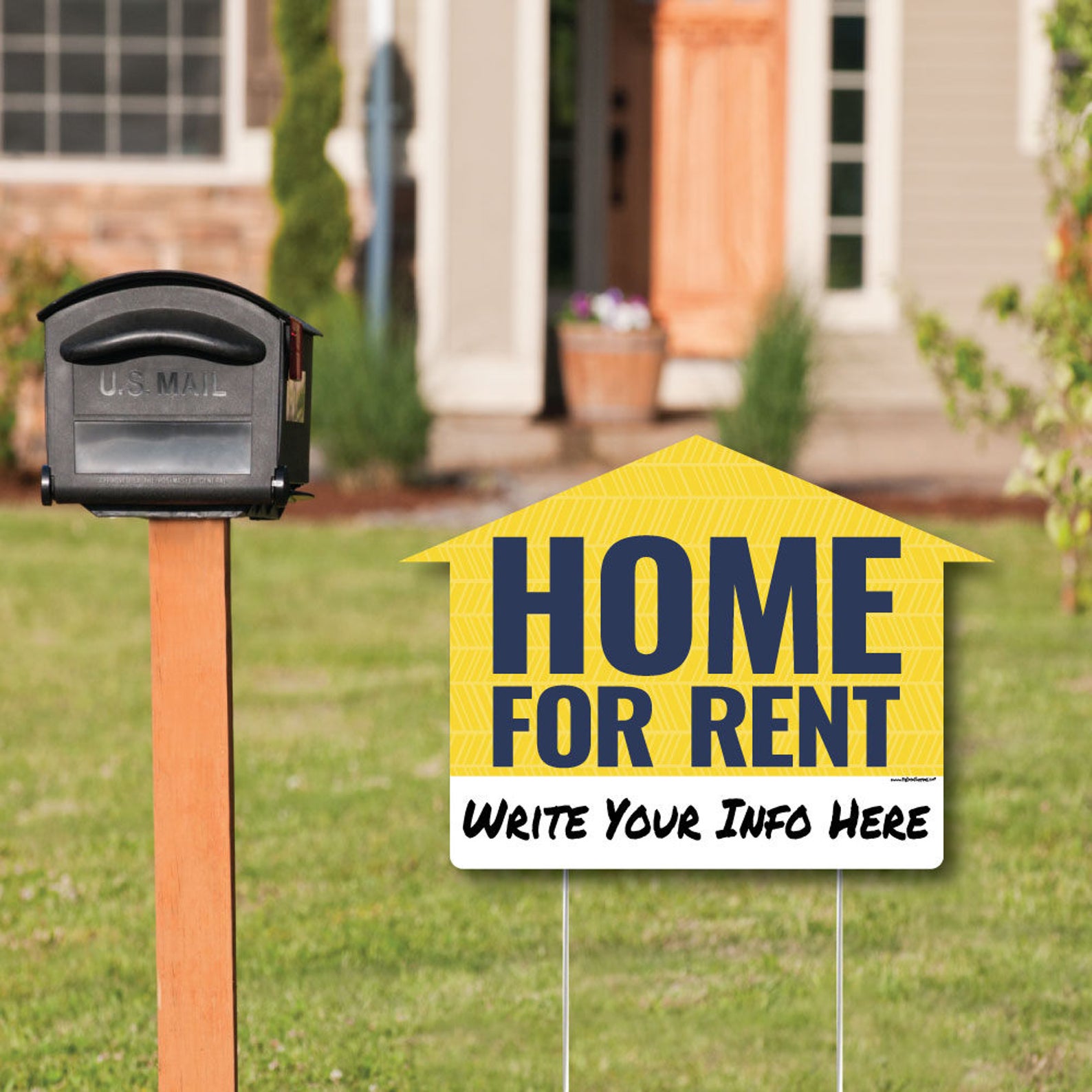 Home for Rent Yard Sign With Stakes Double Sided Outdoor | Etsy