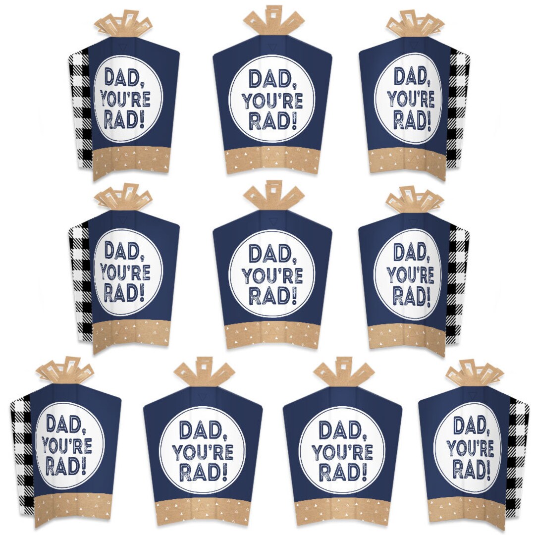 My Dad is Rad - Table Decorations - Father's Day Party Fold and Flare ...