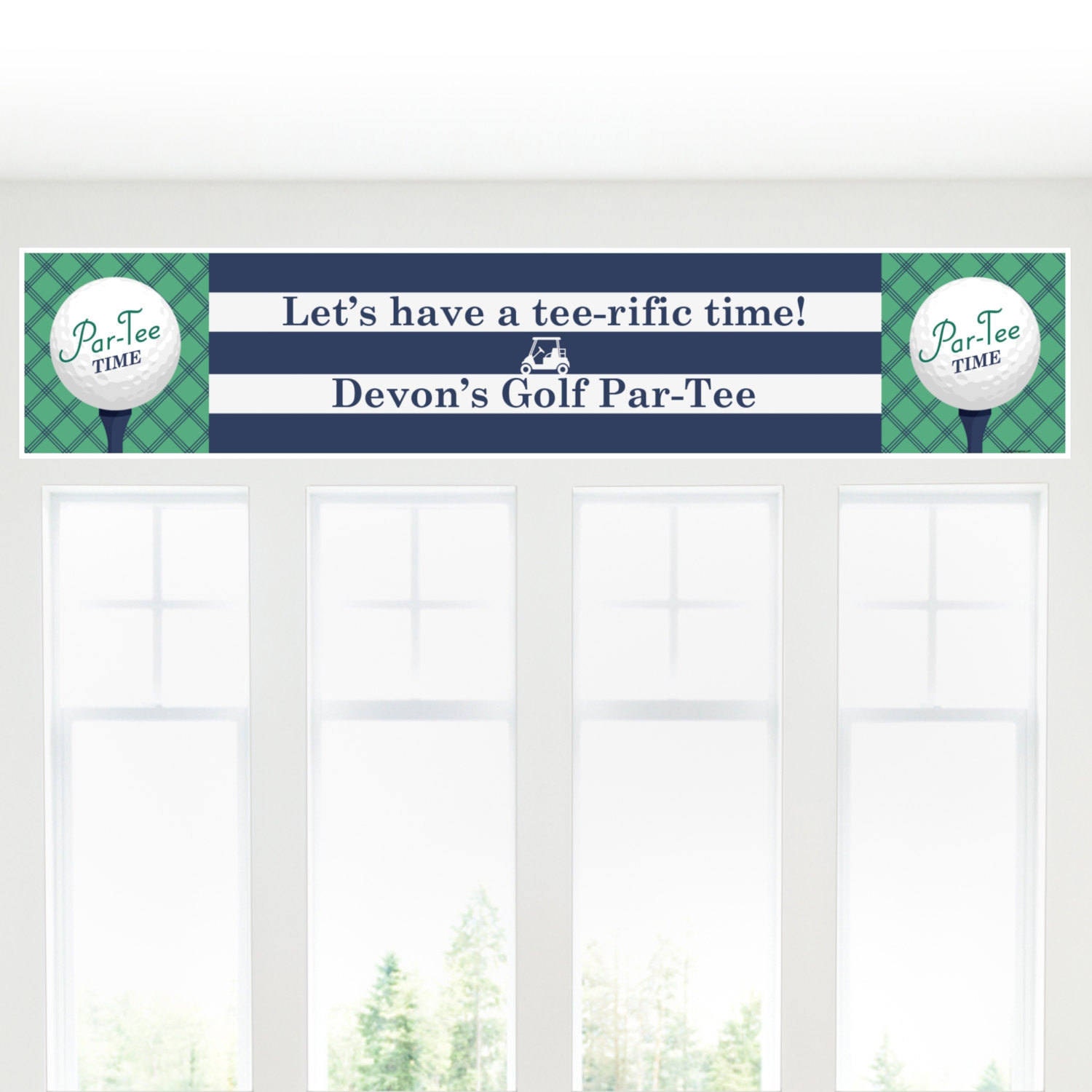 Golf Party Banner Par-Tee Time Golf Birthday Banner | Etsy
