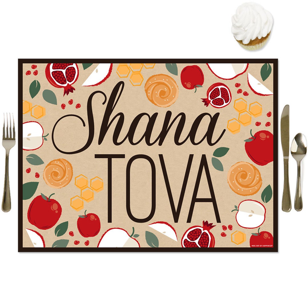 Rosh Hashanah - Party Table Decorations - Jewish New Year Placemats ...