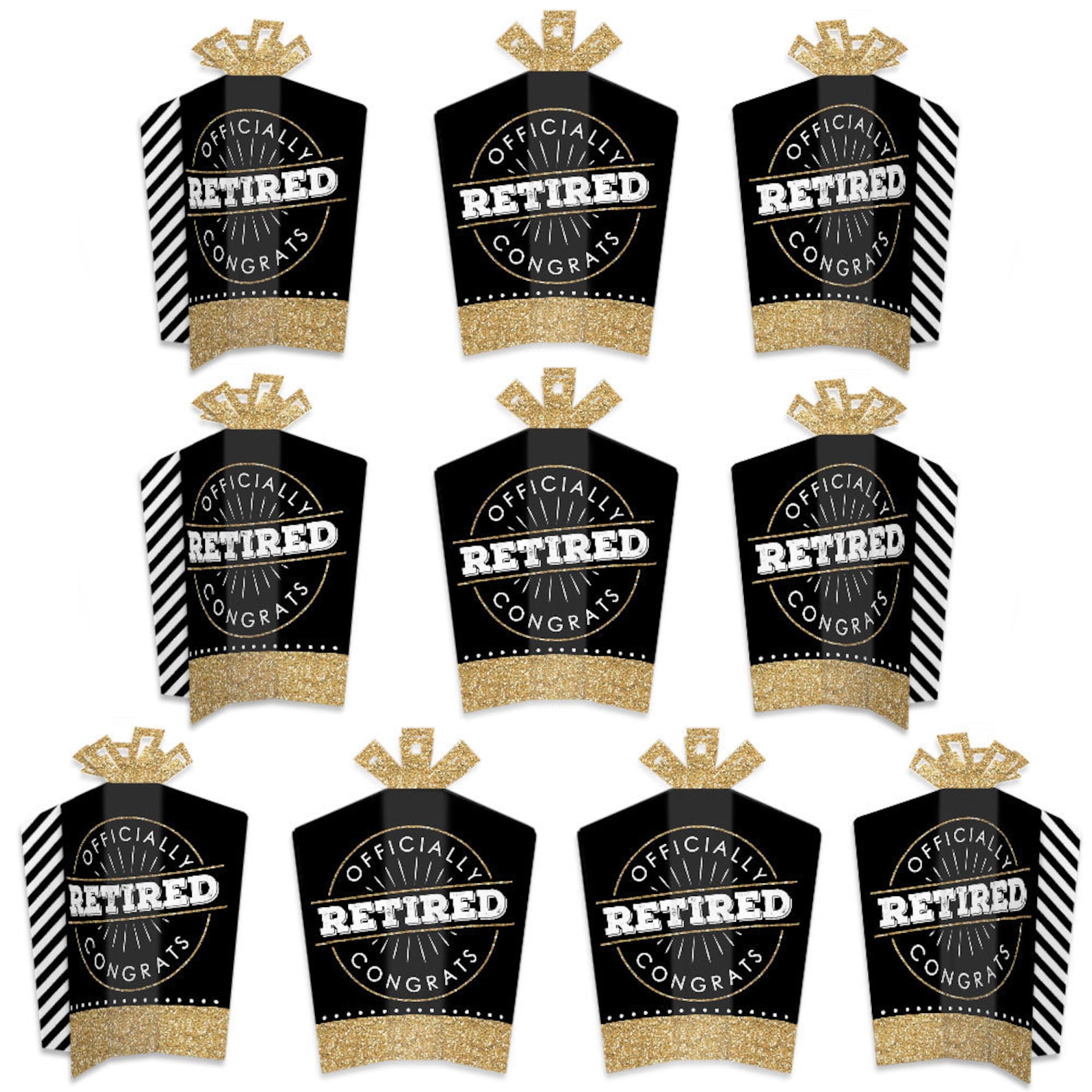 Happy Retirement - Table Decorations - Retirement Party Fold and Flare ...