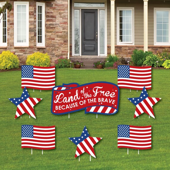 Patriotic Memorial - Yard Decorations & Outdoor Lawn Cemetery Grave ...