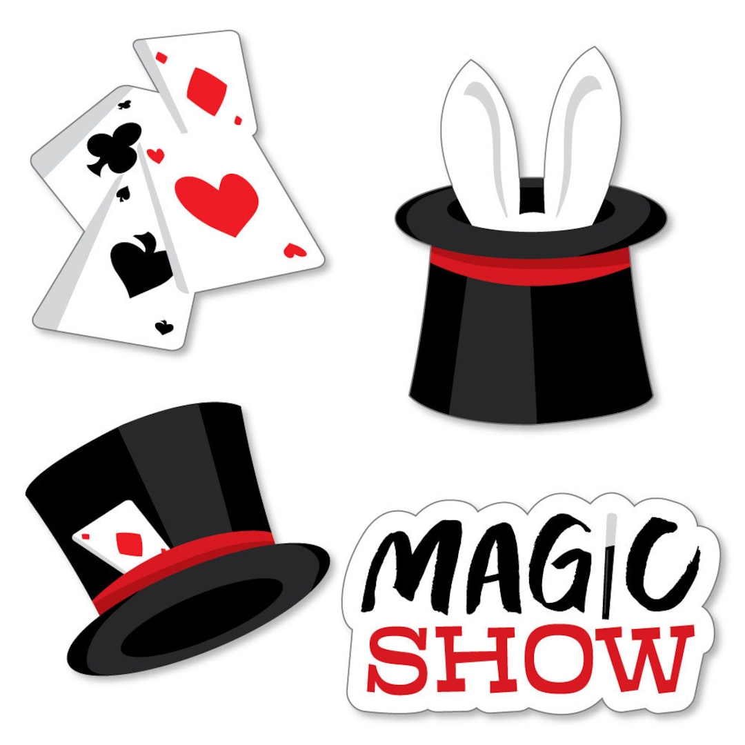 Ta-da, Magic Show - DIY Shaped Magical Birthday Party Cut-outs - 24 ...