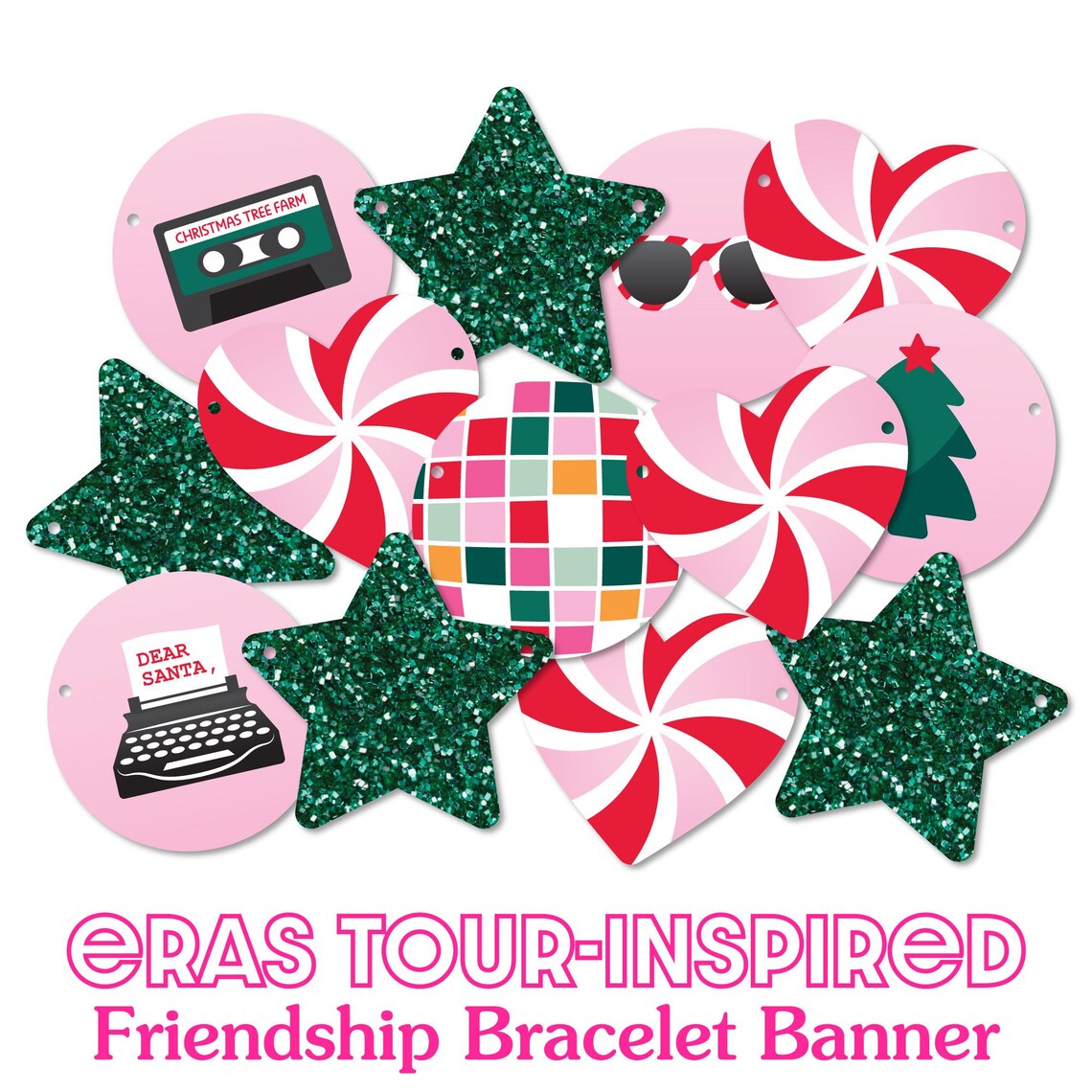 In My Merry Era Banner, Christmas Party Decorations, Xmas Holiday ...