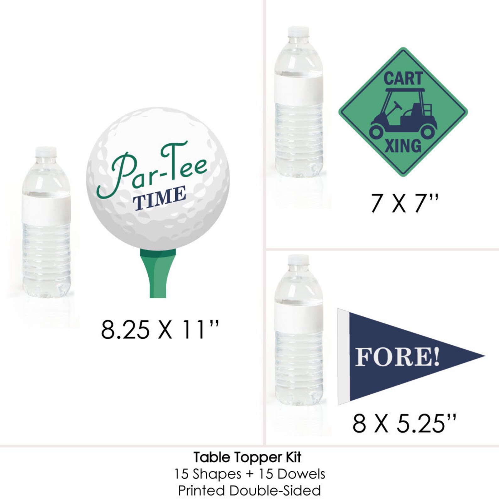 Par-tee Time Golf Centerpiece Sticks Golf Birthday or - Etsy