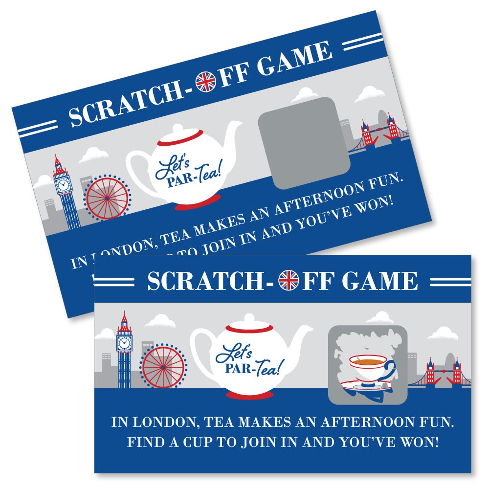 Cheerio London British UK Party Game Scratch off Cards 22 - Etsy