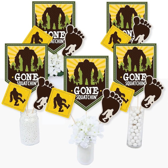 Sasquatch Crossing - Bigfoot Party or Birthday Party Centerpiece Sticks ...