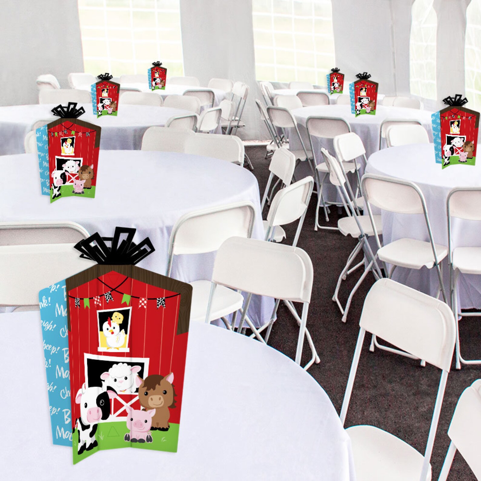 Farm Animals Table Decorations Barnyard Baby Shower or | Etsy