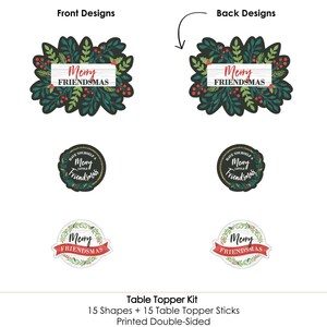 Rustic Merry Friendsmas Centerpiece Sticks Friends Christmas Party ...