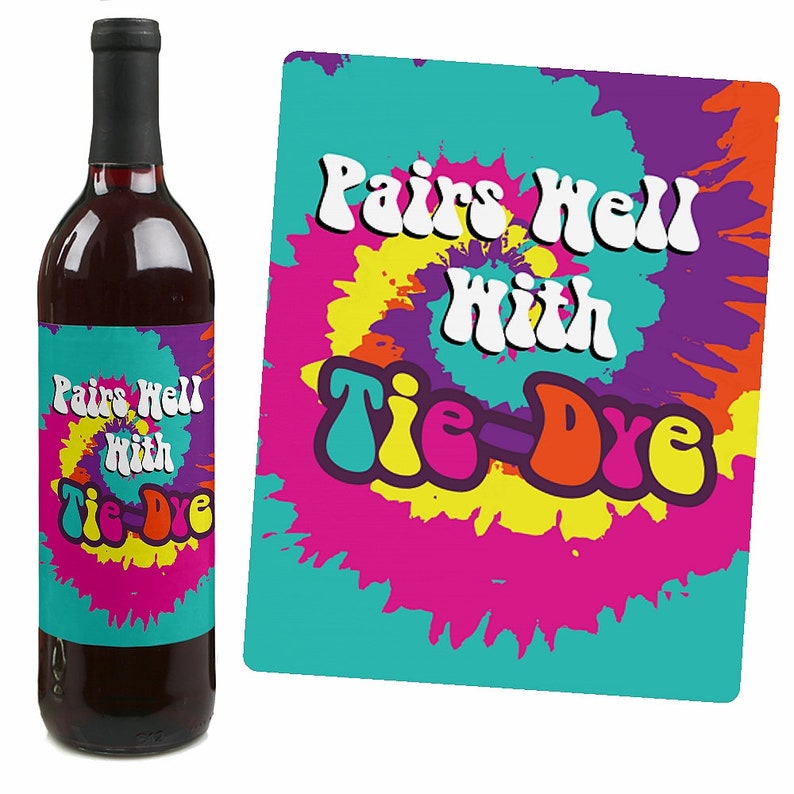 60's Hippie 1960s Groovy Party Wine Bottle Labels - Etsy