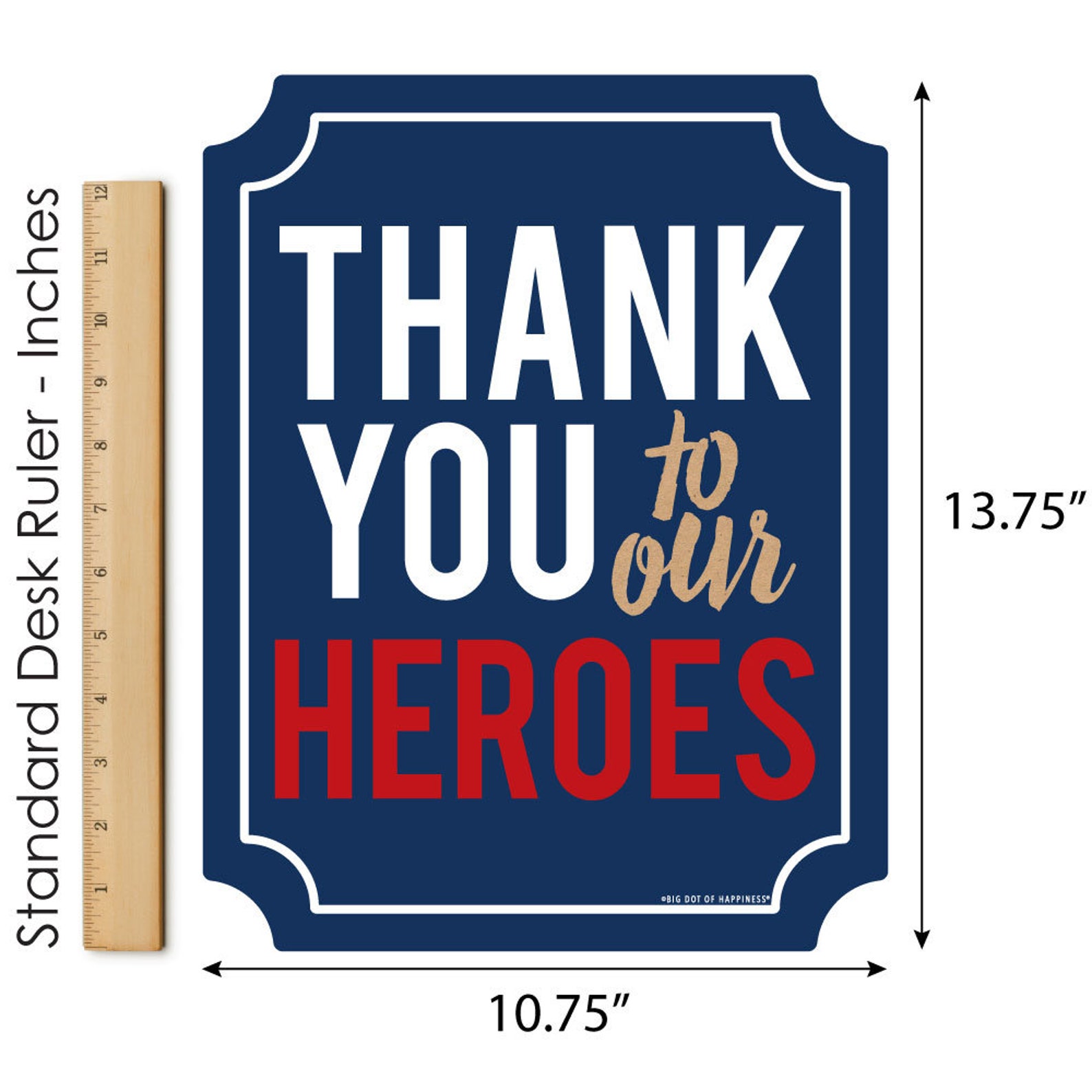 Thank You to Our Heroes Outdoor Lawn Sign Appreciation - Etsy