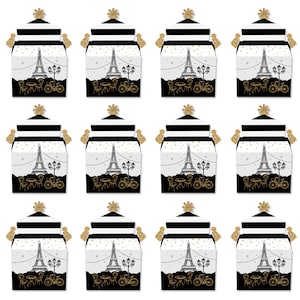 Stars Over Paris - Treat Box Party Favors - Parisian Themed Party ...