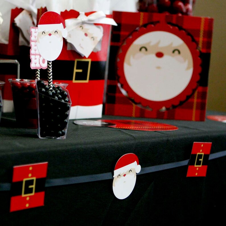 24 Pc. Small Jolly Santa Claus DIY Shaped Paper Cut Outs | Etsy