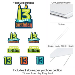 Boy 13th Birthday - Yard Sign and Outdoor Lawn Decorations - Official ...