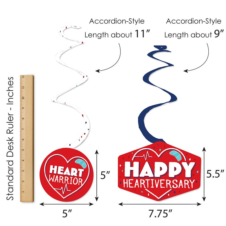 Happy Heartiversary - CHD Awareness Hanging Decor - Party Decoration ...