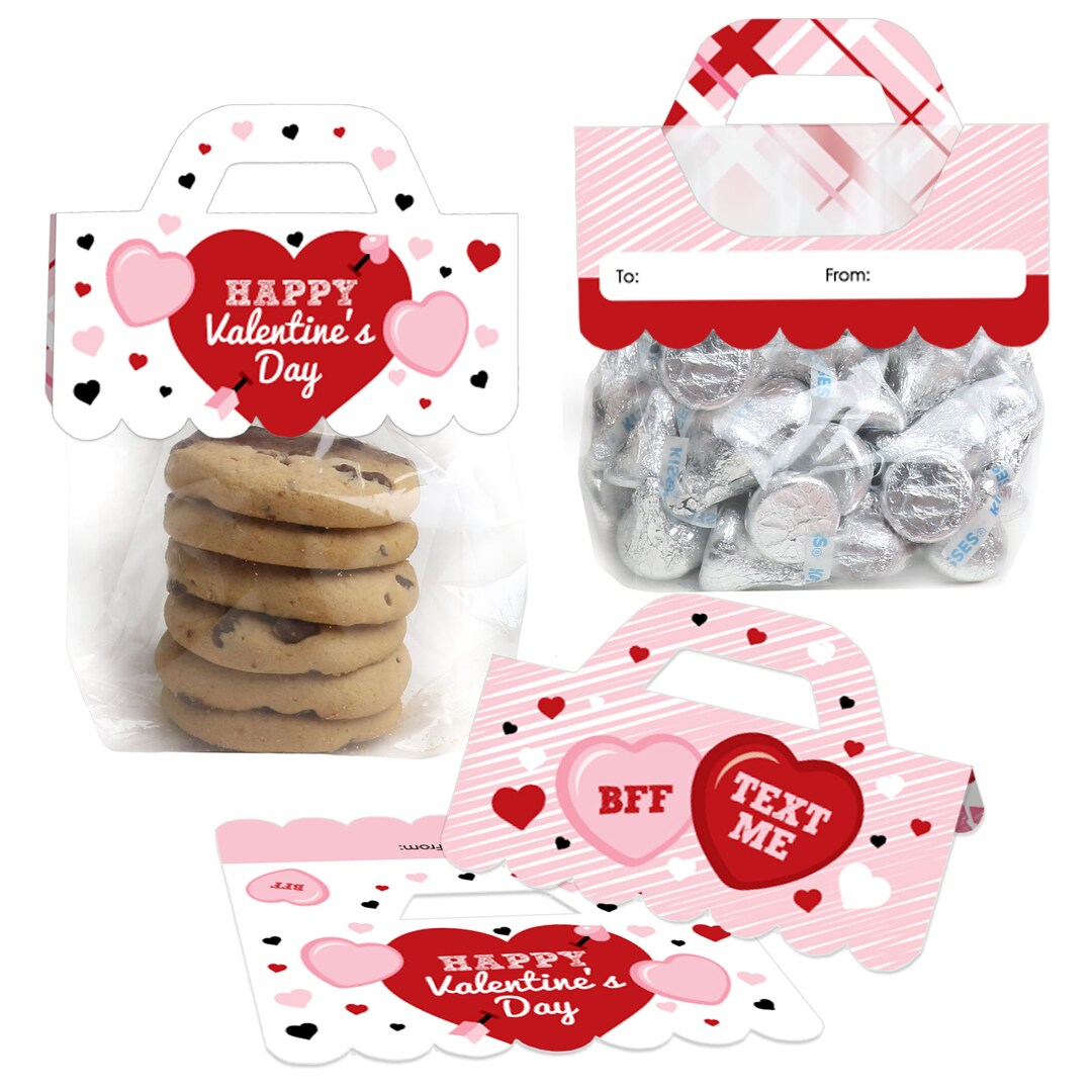 Conversation Hearts - DIY Valentine’s Day Party Clear Goodie Favor Bag ...