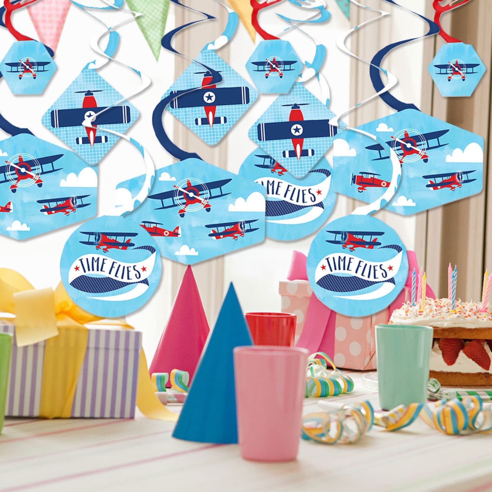 Taking Flight Airplane Party Hanging Decorations Hanging | Etsy