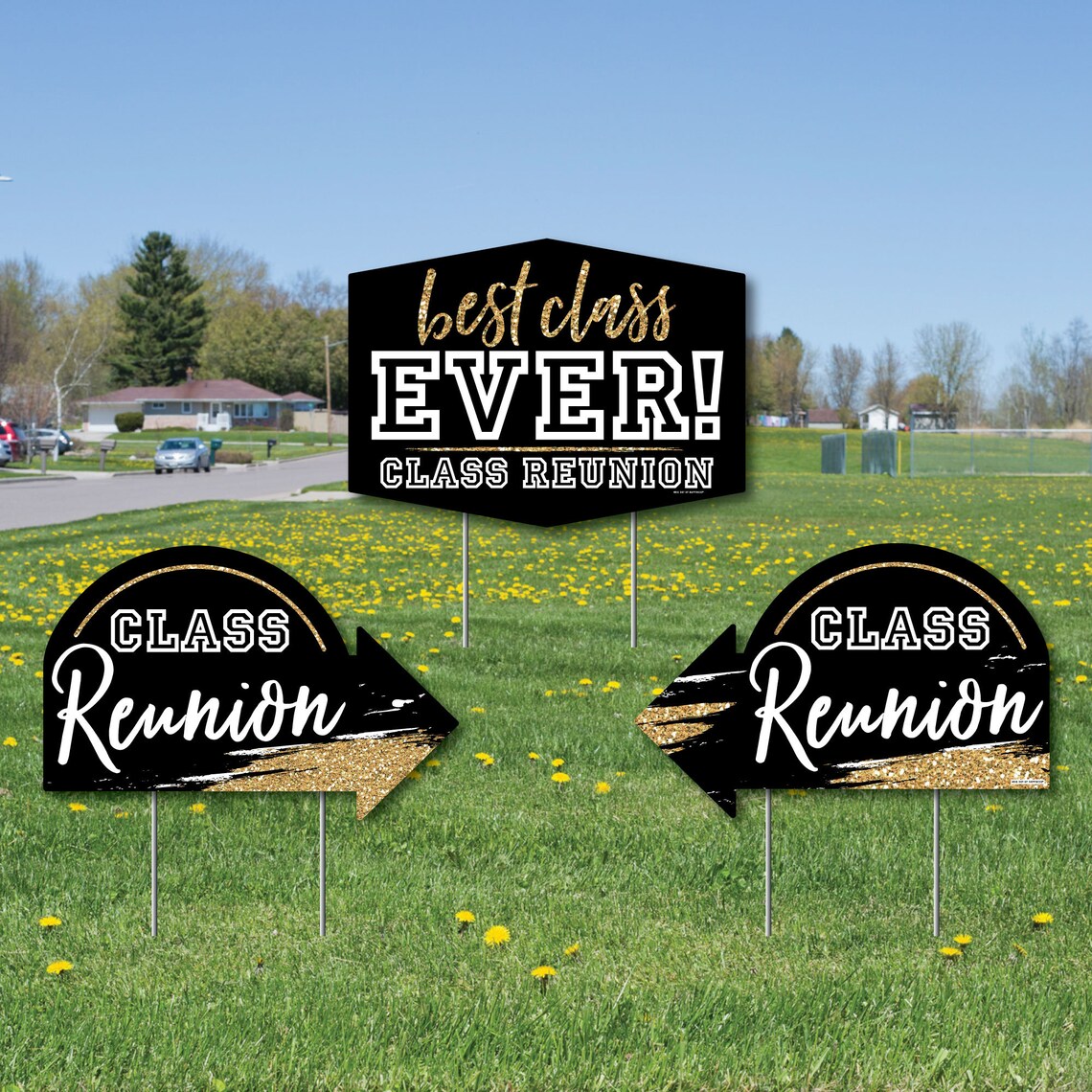 Reunited School Class Reunion Party Yard Sign With Stakes - Etsy