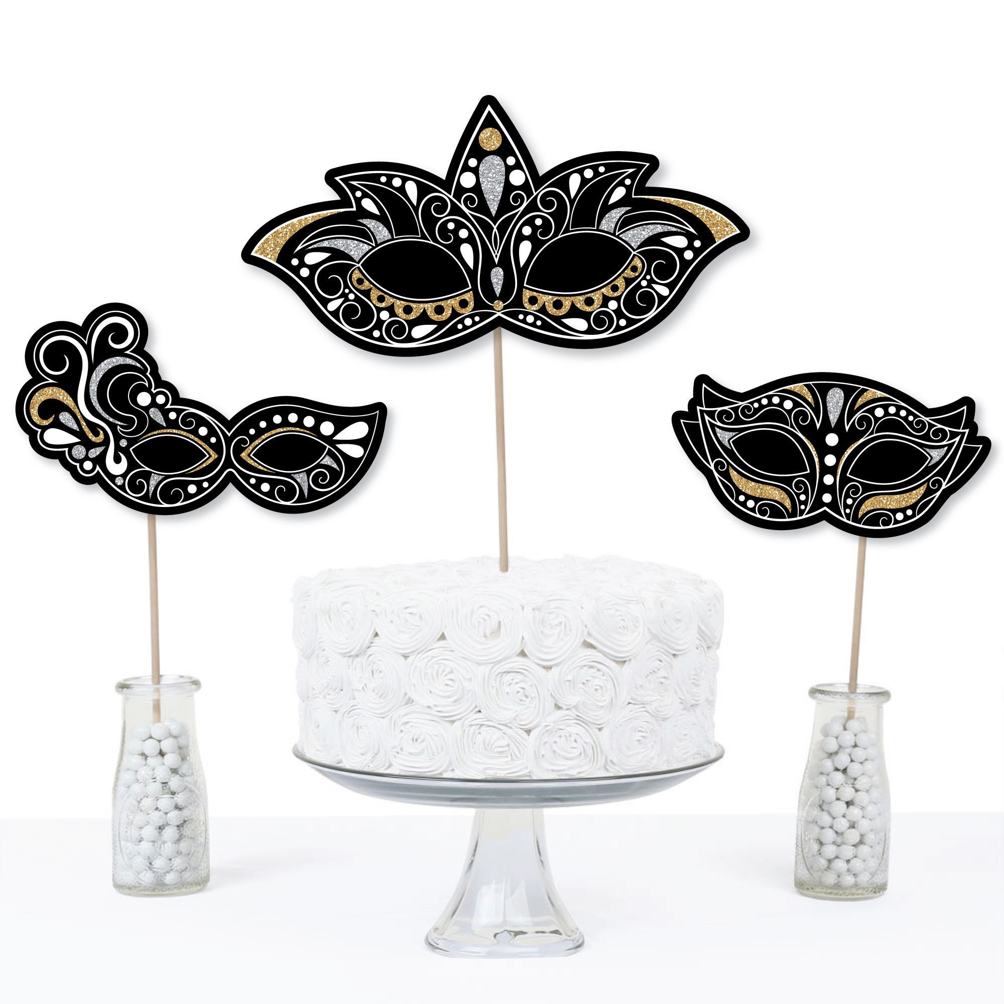 Masquerade Venetian Mask Party Centerpiece Sticks Table - Etsy