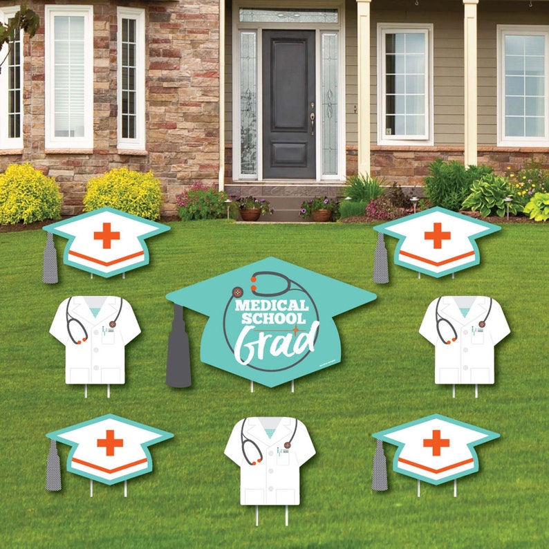 Medical School Grad Yard Sign and Outdoor Lawn Decorations - Etsy