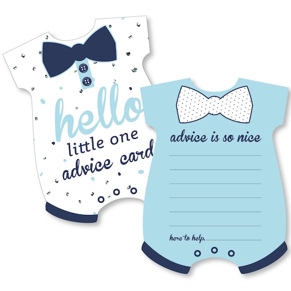 Hello Little One Blue and Navy Baby Bodysuit Wish Card Boy | Etsy