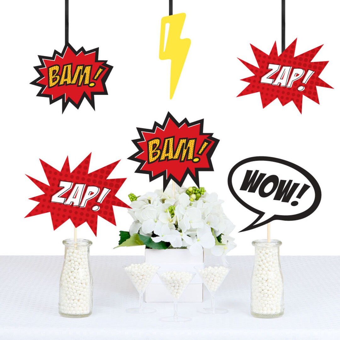 Superhero DIY Party Decorations Superhero Paper Party Decorations Baby ...