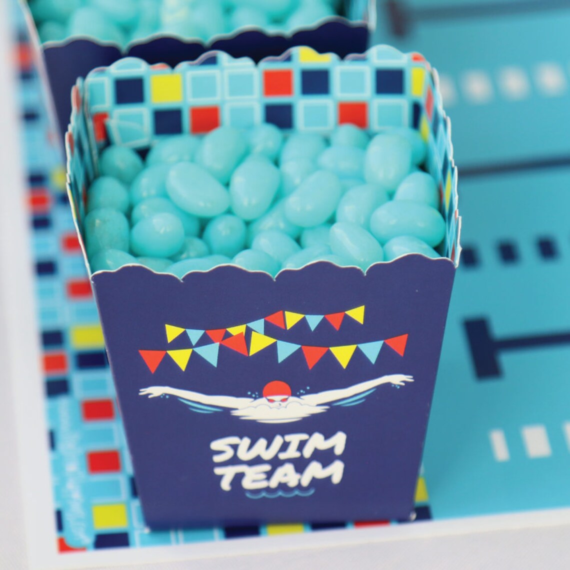 Making Waves Swim Team Party Mini Favor Boxes Swimming - Etsy