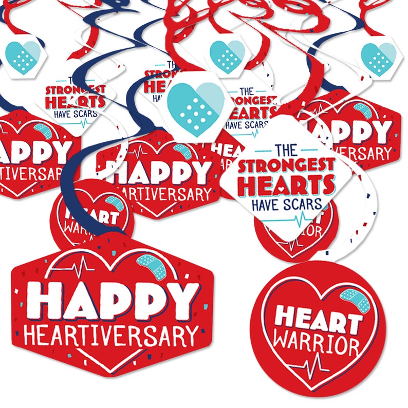 Happy Heartiversary - CHD Awareness Hanging Decor - Party Decoration ...