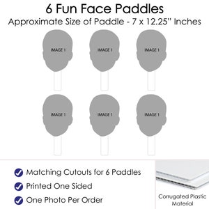 Fun Face Cutout Paddles - Custom Photo Head Cut Out Photo Booth and Fan ...