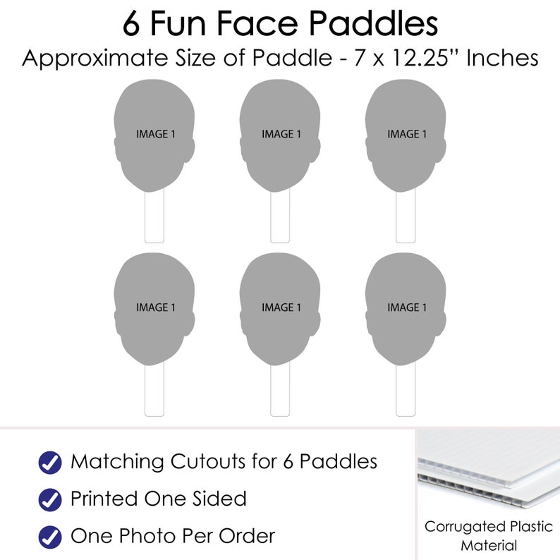 Fun Face Cutout Paddles - Custom Photo Head Cut Out Photo Booth and Fan ...