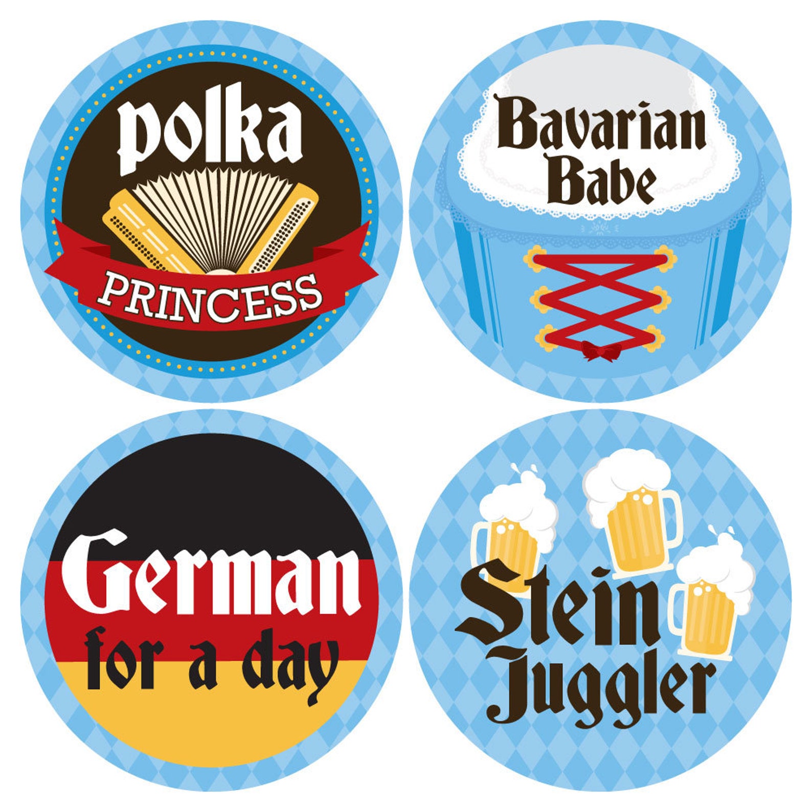 Oktoberfest Name Badges Funny Name Tag Stickers German - Etsy