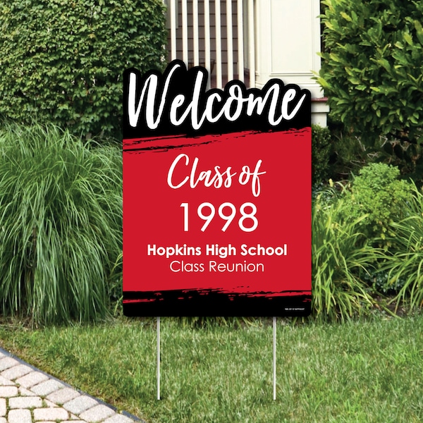 Red Class Reunion Sign - Etsy