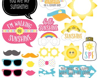 Sunshine Photo Booth Props - Etsy
