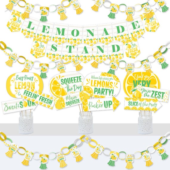 So Fresh - Lemon - Banner and Photo Booth Decorations - Citrus Lemonade ...