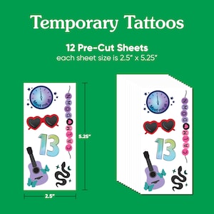 In My Party Era Temporary Tattoos for Kids and Adults Birthday Party ...