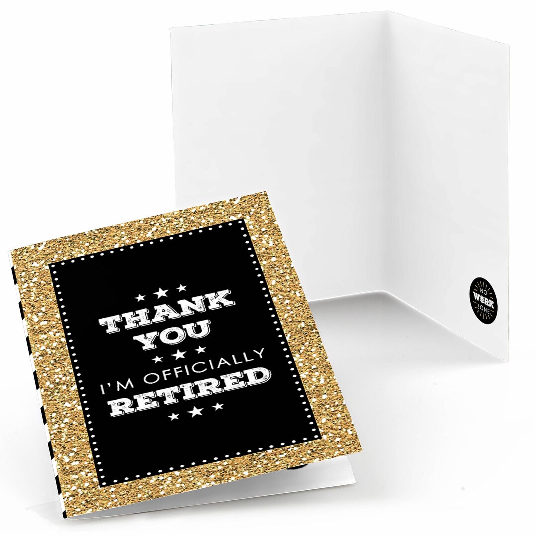 Happy Retirement - Thank You Cards - Fill-in Retirement Thank You Cards ...