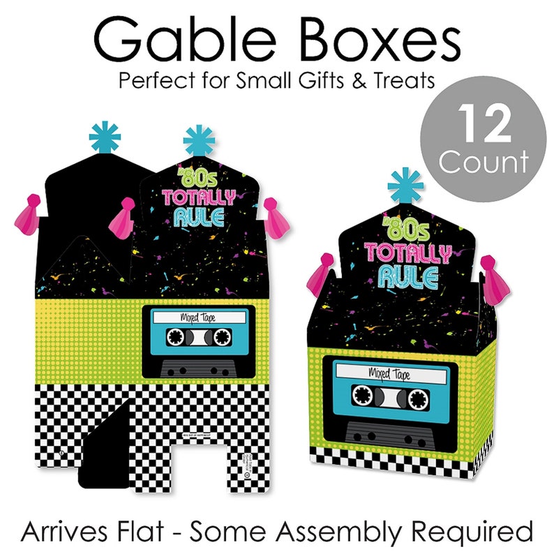 80s Retro Treat Box Party Favors Totally 1980s Party - Etsy