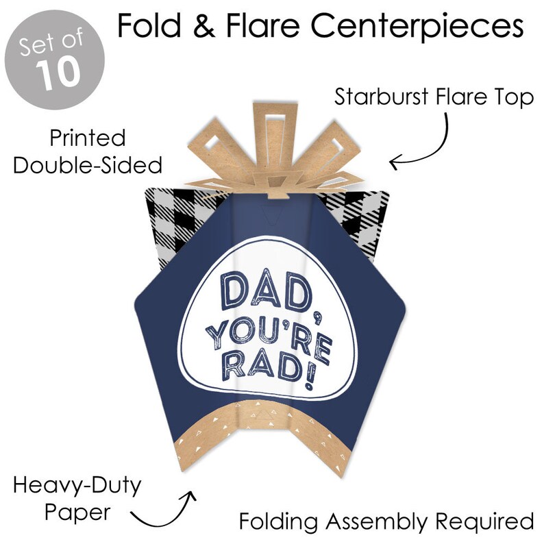 My Dad is Rad Table Decorations Father's Day Party - Etsy