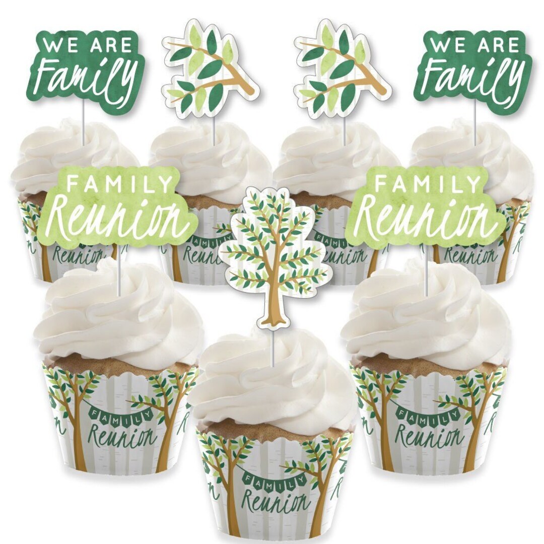 Family Tree Reunion - Cupcake Decoration - Family Gathering Party ...