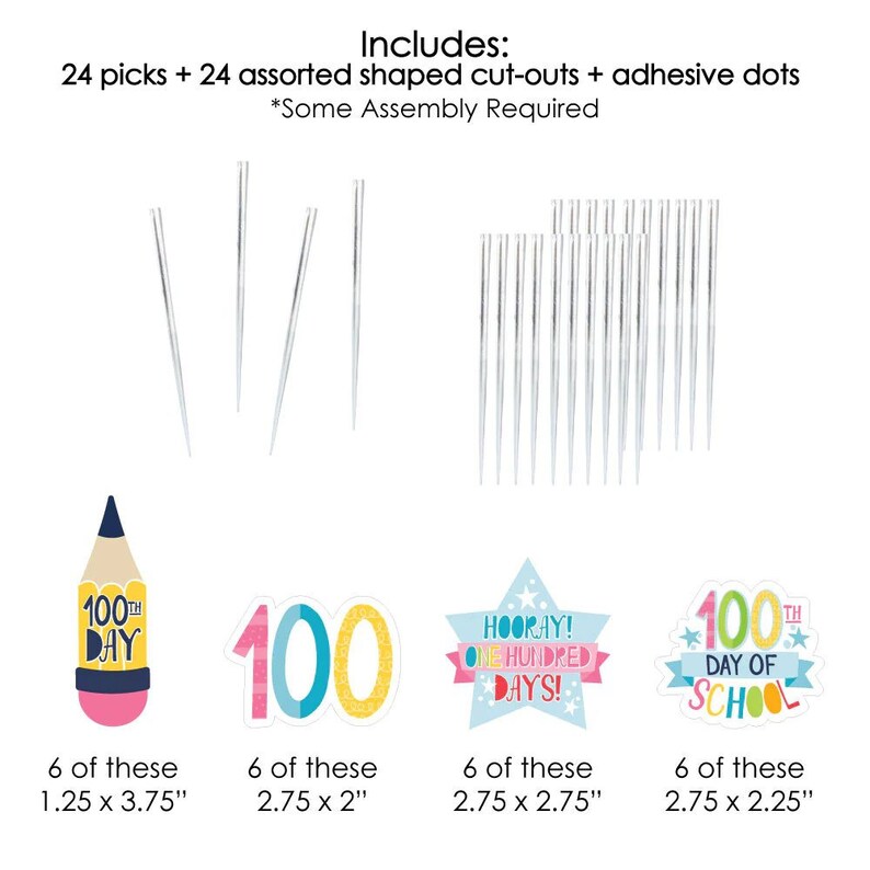 Happy 100th Day of School - Dessert Cupcake Toppers - 100 Days Party ...