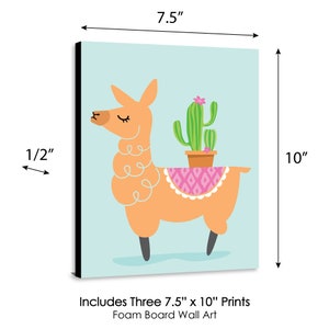 Whole Llama Fun - Kids Room, Nursery & Home Décor - 7.5” X 10” Kids ...