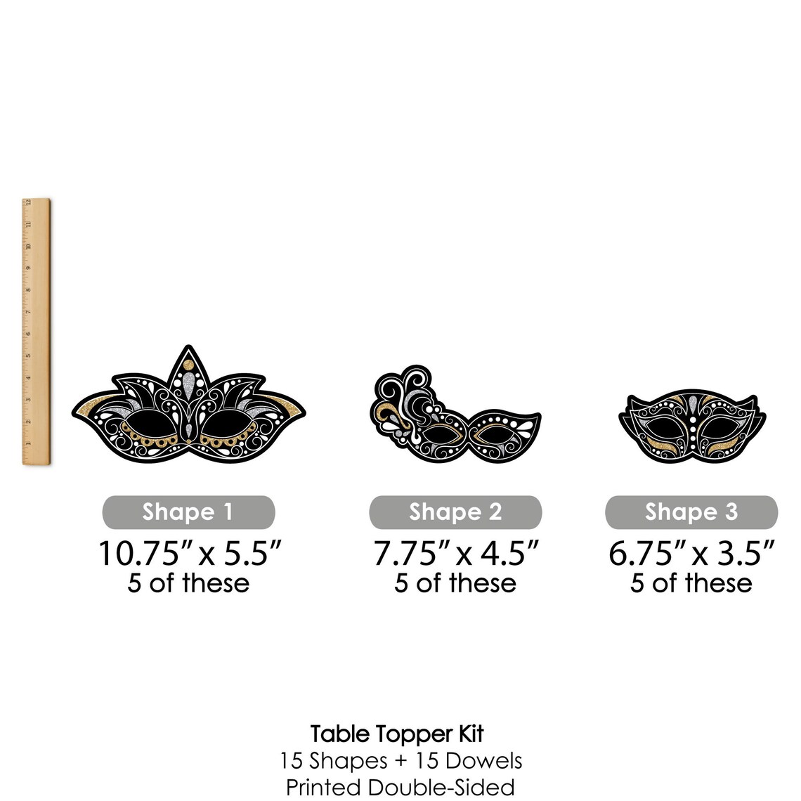 Masquerade Venetian Mask Party Centerpiece Sticks Table - Etsy