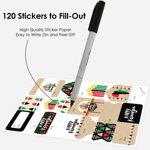 Happy Kwanzaa - Assorted African Heritage Holiday Party Gift Tag Labels ...