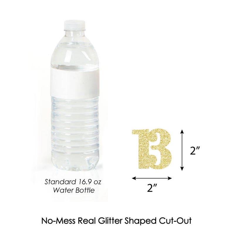 Gold Glitter 13 No-mess Real Gold Glitter Cut-out Numbers - Etsy