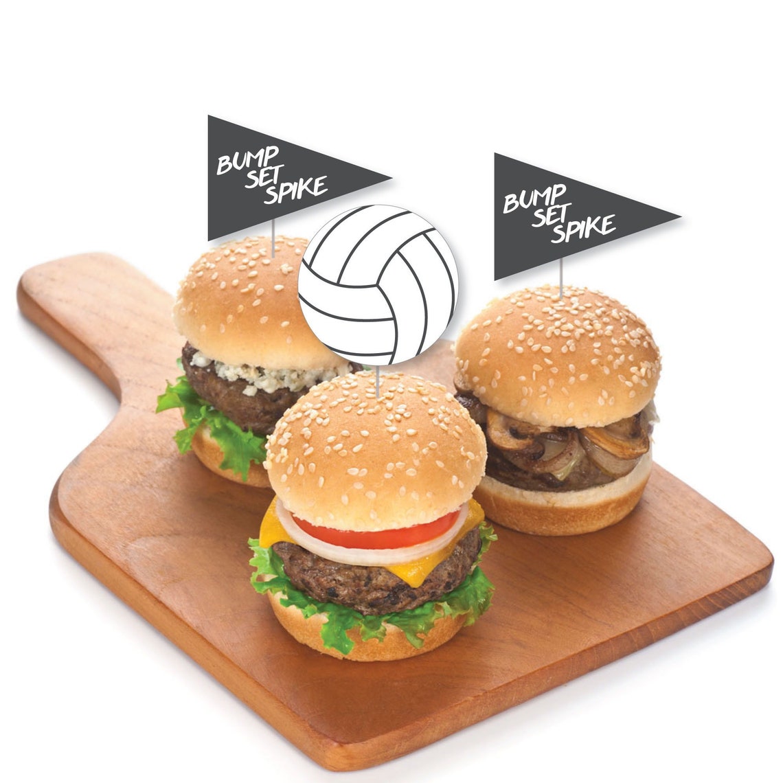 Bump, Set, Spike - Volleyball - Dessert Cupcake Toppers - Volleyball ...