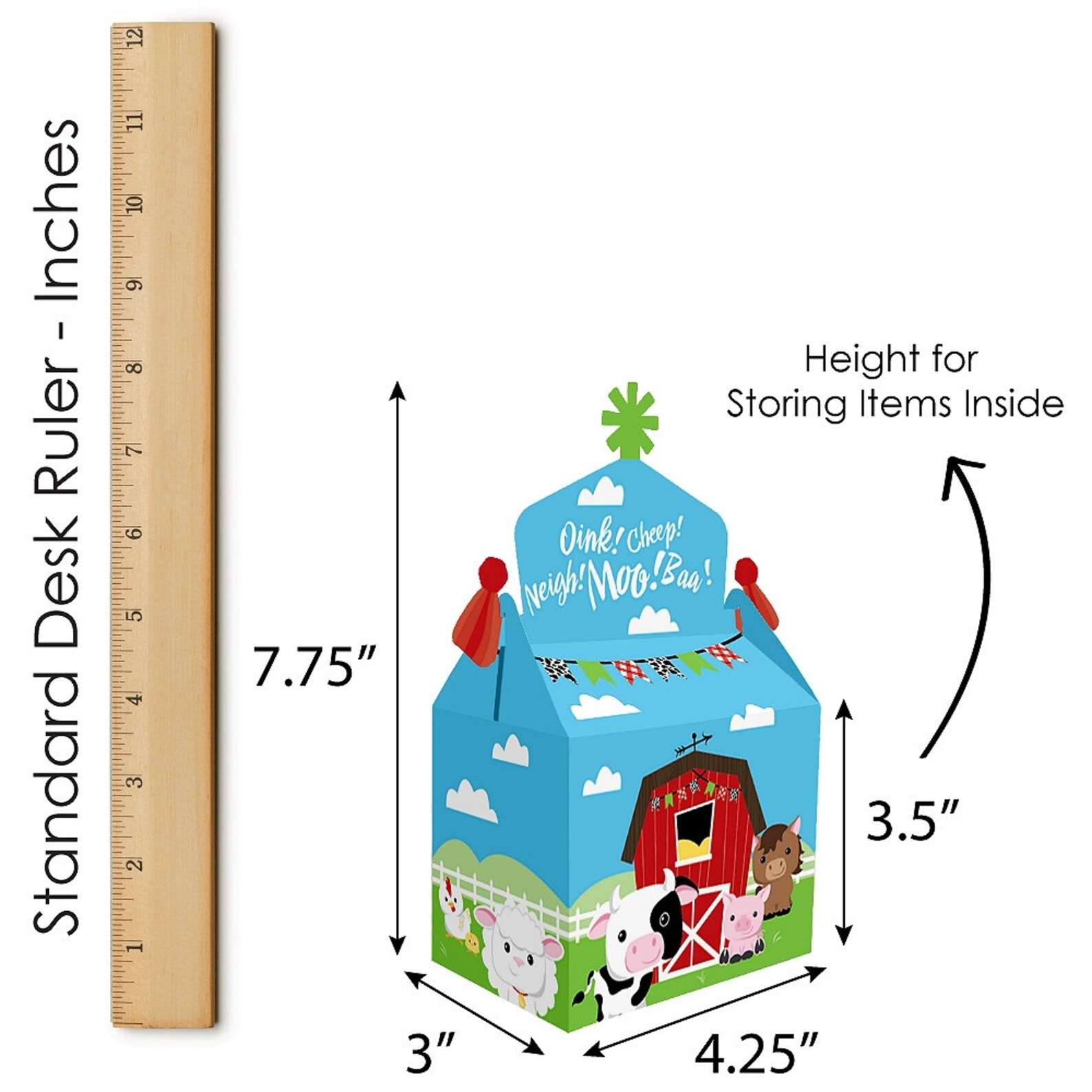 Farm Animals Treat Box Party Favors Barnyard Baby Shower - Etsy