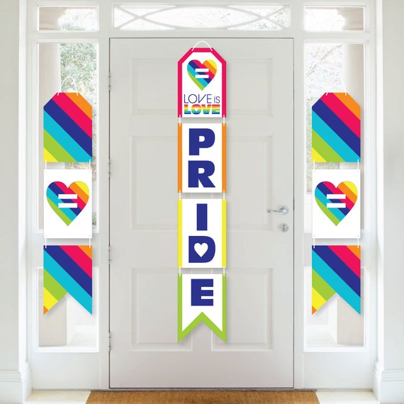 Love is Love - Gay Pride - Hanging Vertical Paper Door Banners - LGBTQ ...