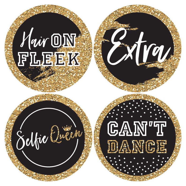 HOCO Dance Party Name Badges - Set of 12 Homecoming Party Funny Name ...