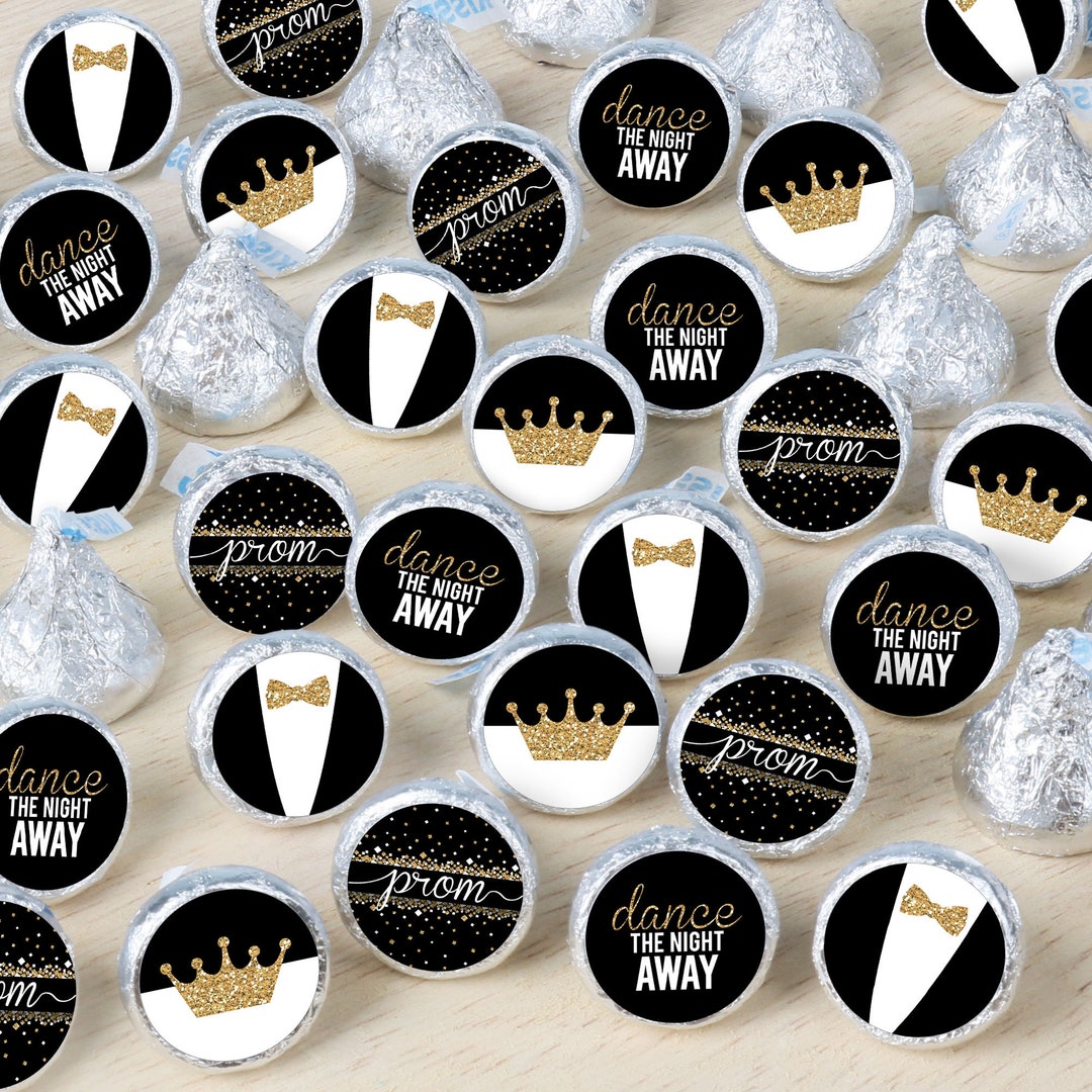Prom - Prom Night Party Small Round Candy Stickers - Party Favor Labels ...