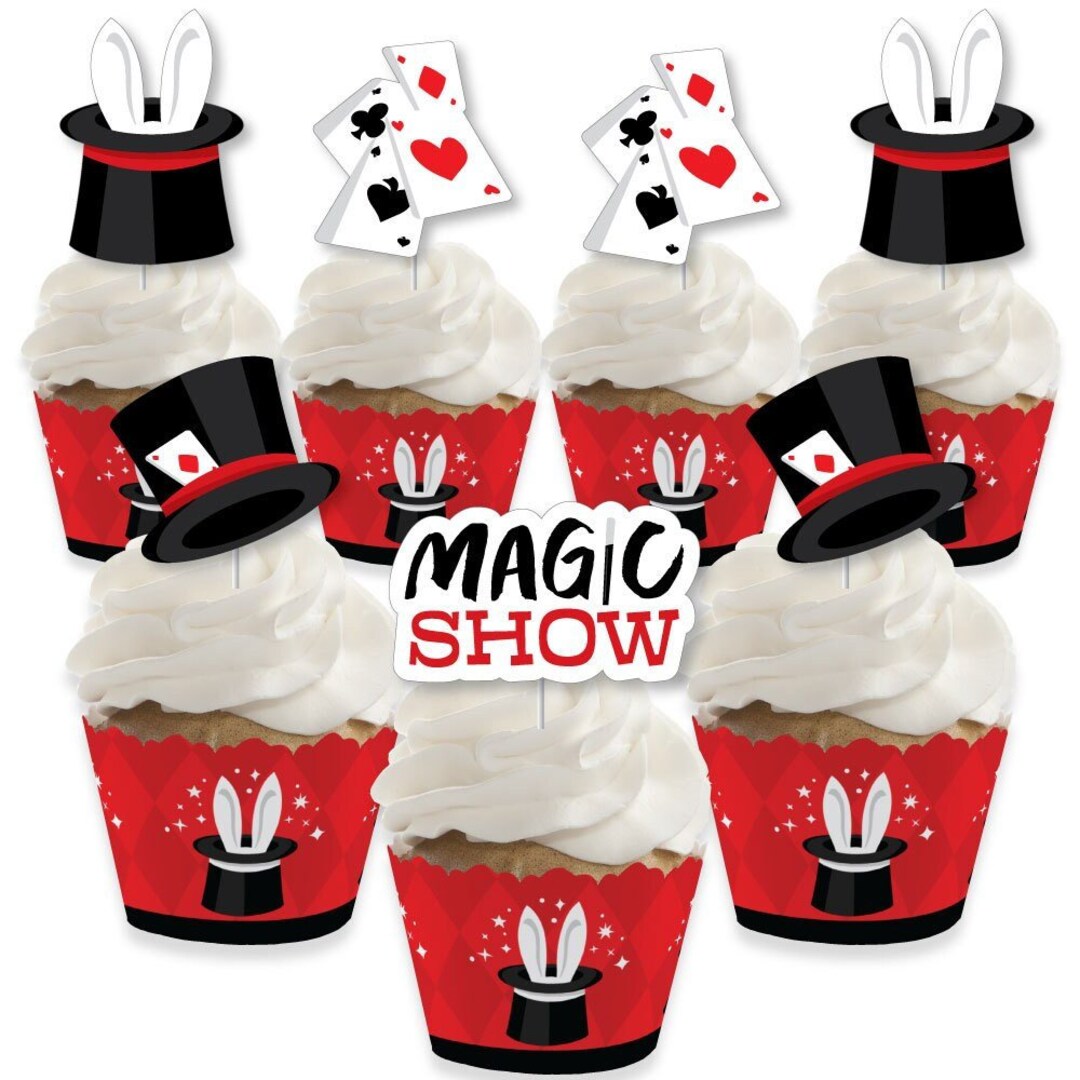 Ta-da, Magic Show - Cupcake Decoration - Magical Birthday Party Cupcake ...